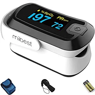 MIBEST Black Dual Color OLED Finger Pulse Oximeter - Blood Oxygen ...