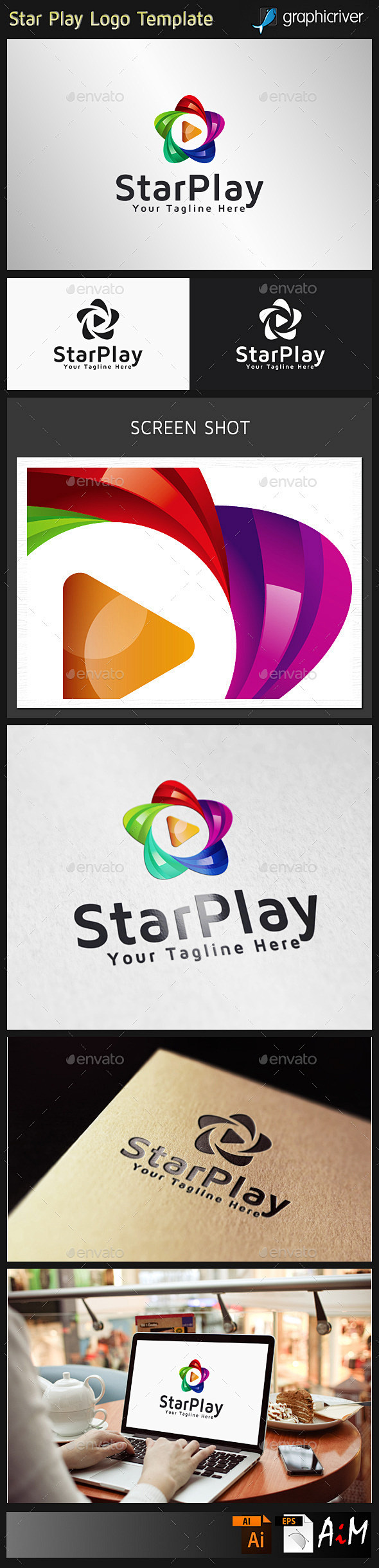 明星玩标志——3 d抽象Star Play logo - 3d Abstract3 d、抽象、业务、剪辑、公司、企业、设计,设计师,网络,媒体 ...