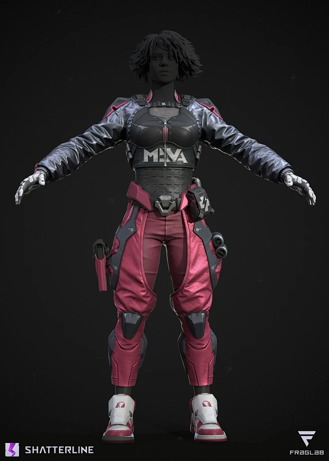 Malva Cyberpunk outfit // Shatterline-花瓣网