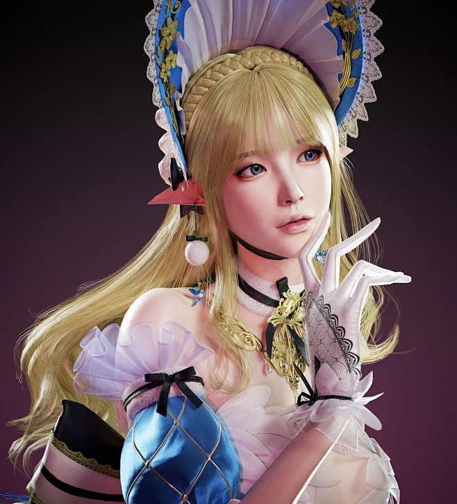 Blue bird Girl-花瓣网