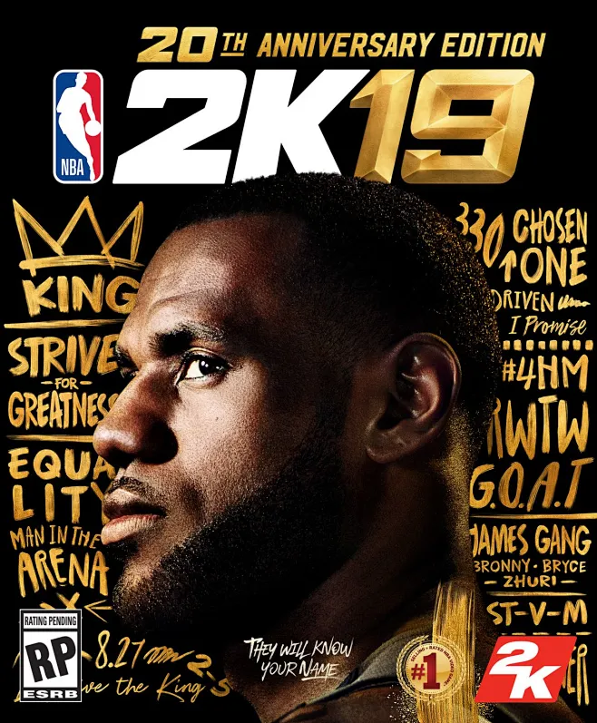 nba 2k19 anniversary edition cover lebron james-花瓣网