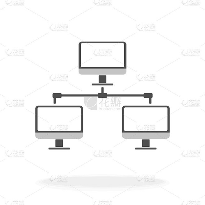 Computer Network Line Icon Vector Illustration - M