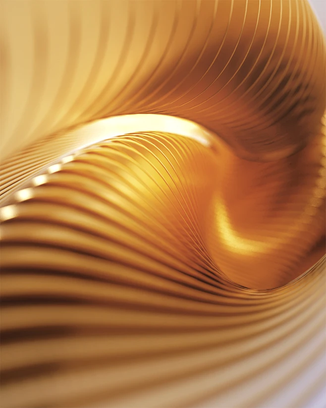 3D 3dart abstract cinema4d glass gold maxon redshift Render (7)-花瓣网