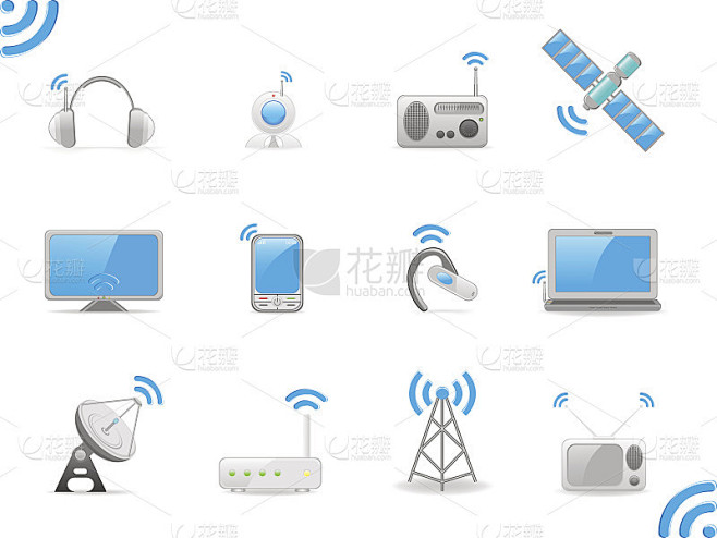 无线电信号，矢量图