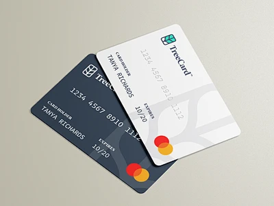 Treecard Cards pattern discover debit card credit card mockup design ...