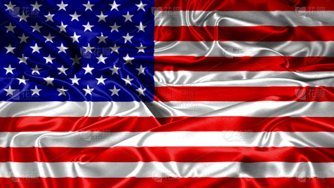 USA United states of America flag on silk and satin texture with mask