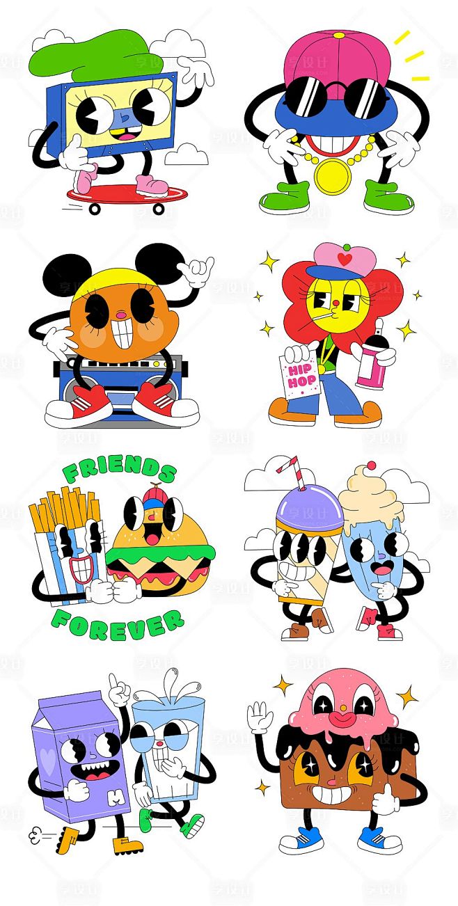 卡通人物形象设计-源文件