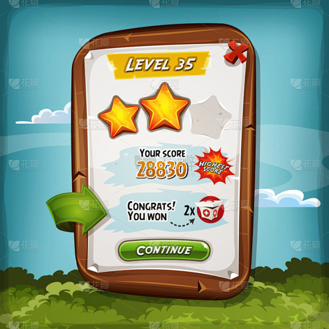 为游戏 Ui 级计分板与奖金