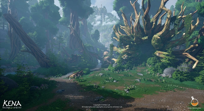ArtStation - Kena Bridge of Spirits - Forest Hub, Julian Vermeulen (26)-花瓣网