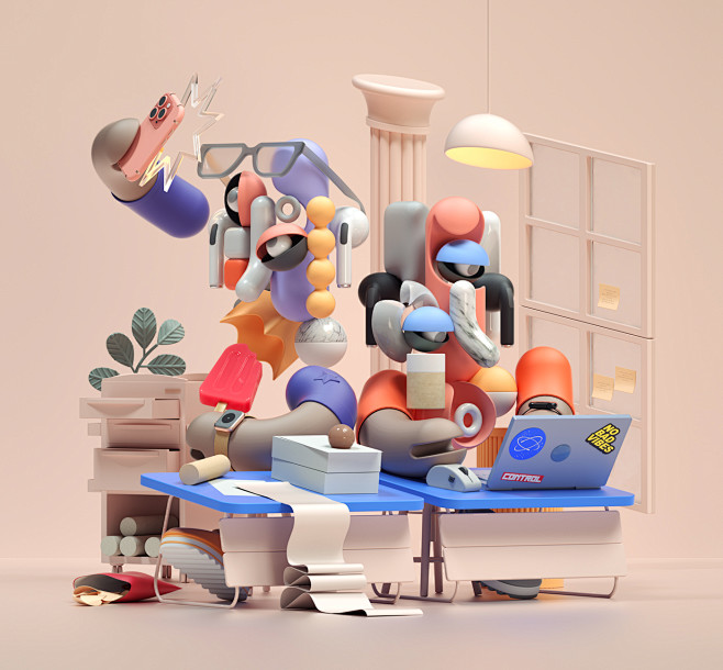 3D art Character cinema4d design experimental ILLUSTRATION inspiratio