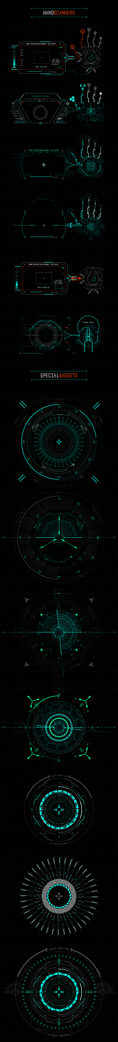 UI-【科技大屏】-花瓣网|陪你做生活的设计师 | UD元素UI界面设计AE预设脚本插件素材 Videohive – Cyberpunk HUD UI 500+插图10