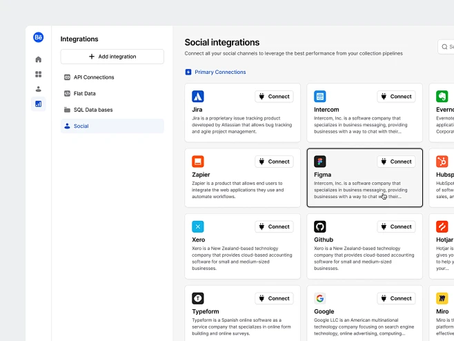 Stratis UI - Integrations app clean design grid integrations interface ...