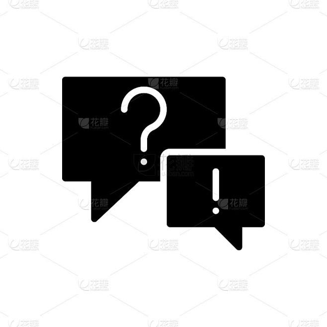 问号图标，问图标矢量插图