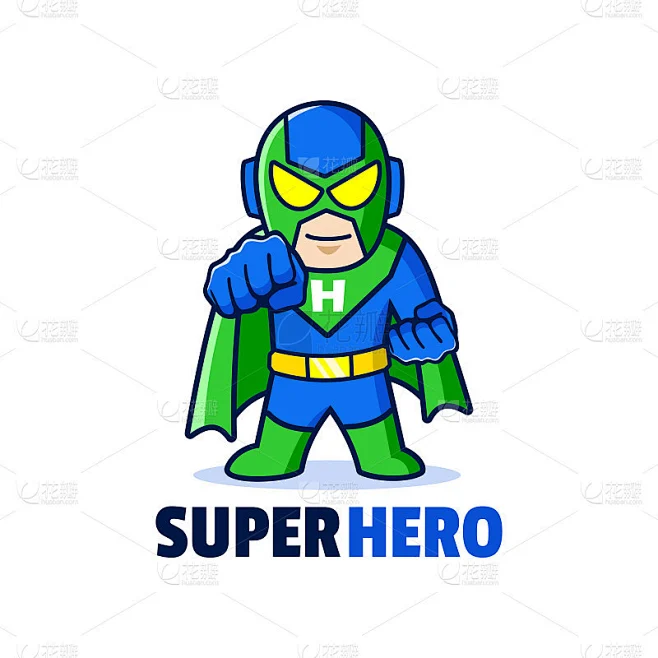 justice Super hero Mascot design素材-花瓣网