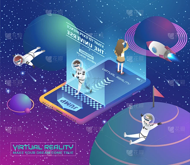 Space travel virtual reality素材-花瓣网