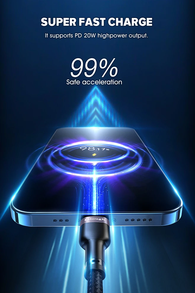 5.19US $ |Elough Cable USB tipo C para iPhone, Cable de carga rápida de ...