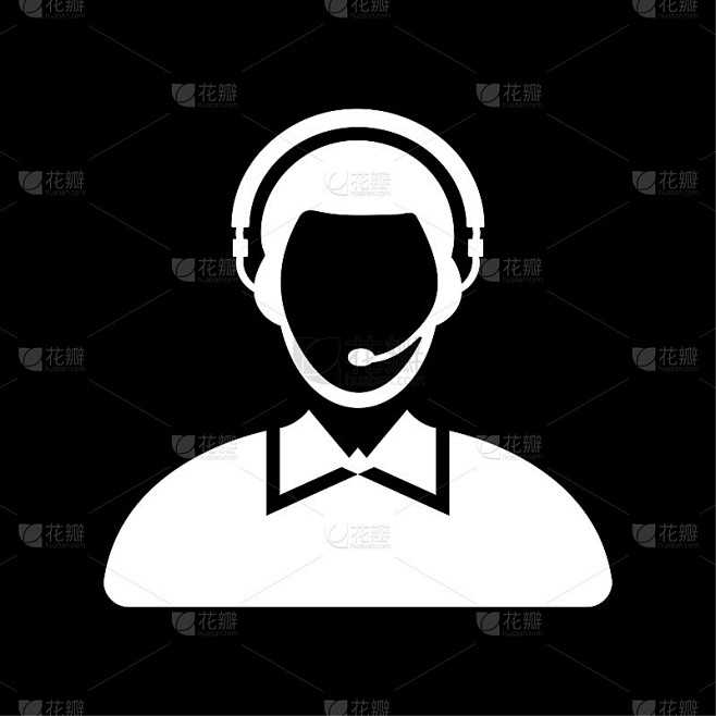 Customer support icon white
