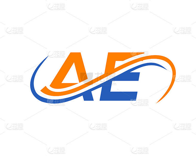 AE字母链接的商业标志。AE标志设计。AE标志设计为金融，发展，投资，房地产和管理公司矢量模板