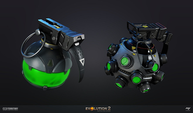 Evo2 Grenades, Andrey Bushkov : A small pack of grenades and medpacks i ...