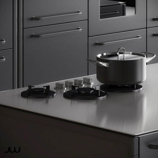 Vipp Kitchen : Interior design inspired on Vipp.Vipp kitchens renderings.-花瓣网