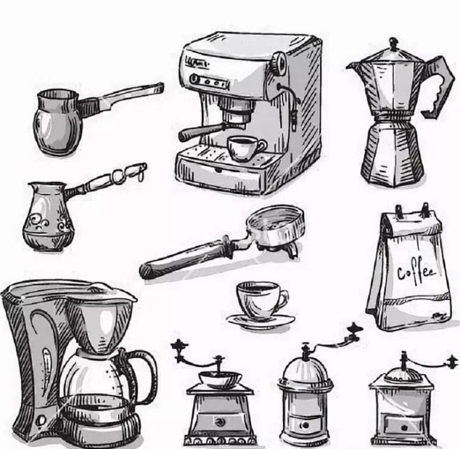 工业设计案例｜咖啡机手绘及实物参考素材（上）
