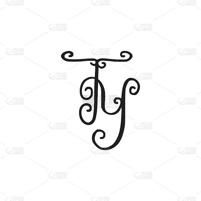 手写字母TY图标