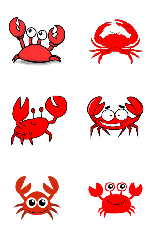 手绘卡通大闸蟹素材