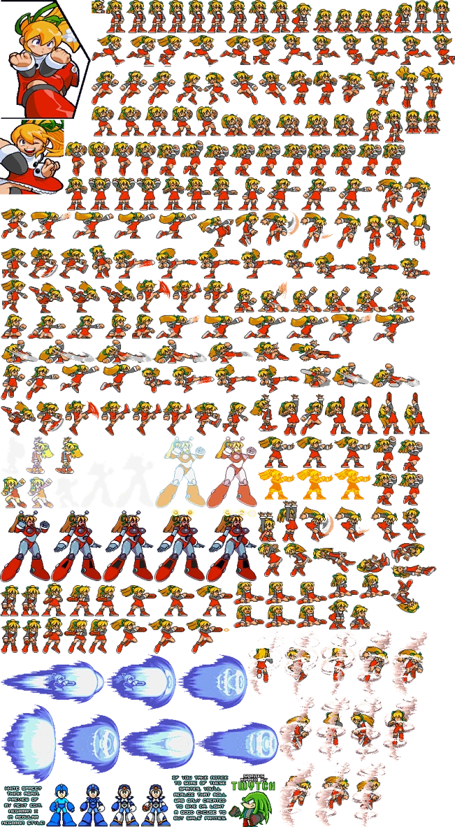 The Spriters Resource - Full Sheet View - Marvel vs. Capcom - Roll-花瓣网