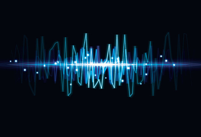 声音频率波动光线背景矢量素材