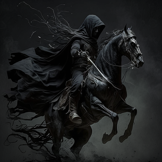 powerful being,dark and terrifying figure, ghostly figure dressed in ...