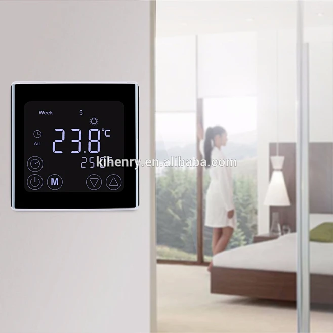 Big LCD Display Touch Screen Weekly Programming Heating Room Thermostat ...