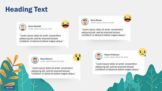 Facebook comments slide with reaction icons-花瓣网