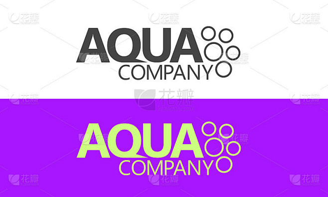 现代简约的aqua公司标志图标