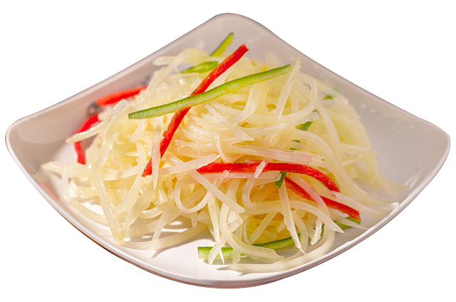 土豆丝配菜一小碟菜素菜酸辣