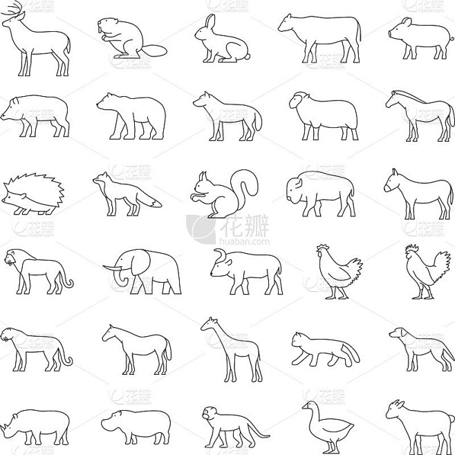 家畜和野生线动物的集合。