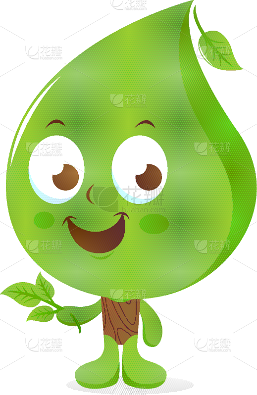 cartoon leaf character