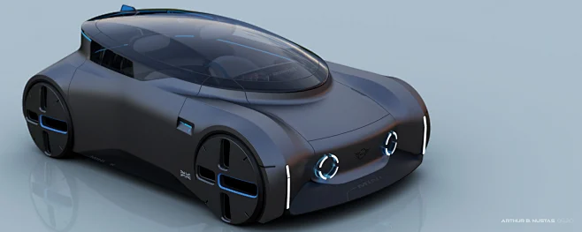 automotive Autonomous car compact concept design exterior Interior MINI-花瓣网