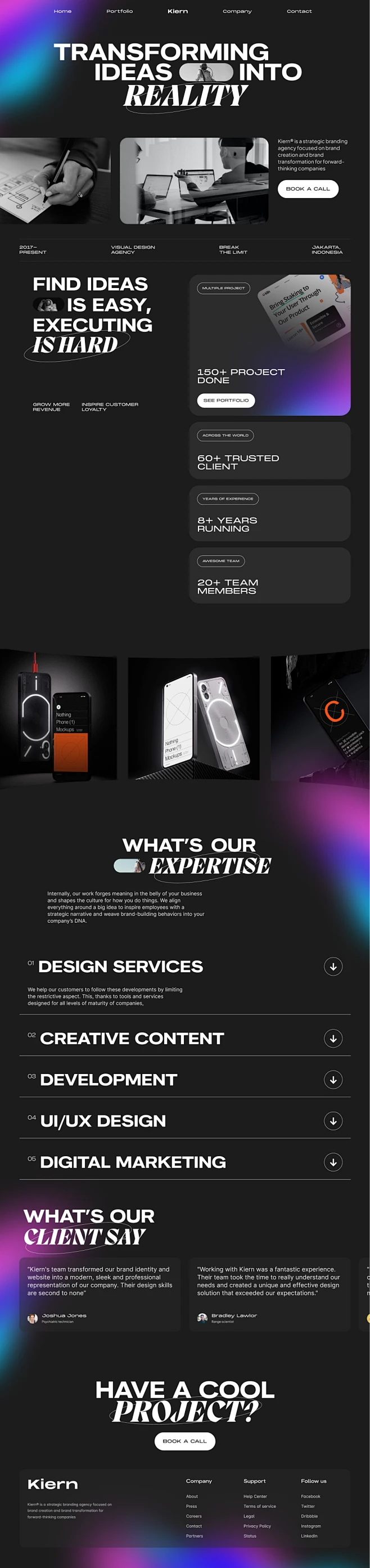 Kiern - Design Agency Website by Herdetya Priambodo for Plainthing Studio on Dribbble-花瓣网