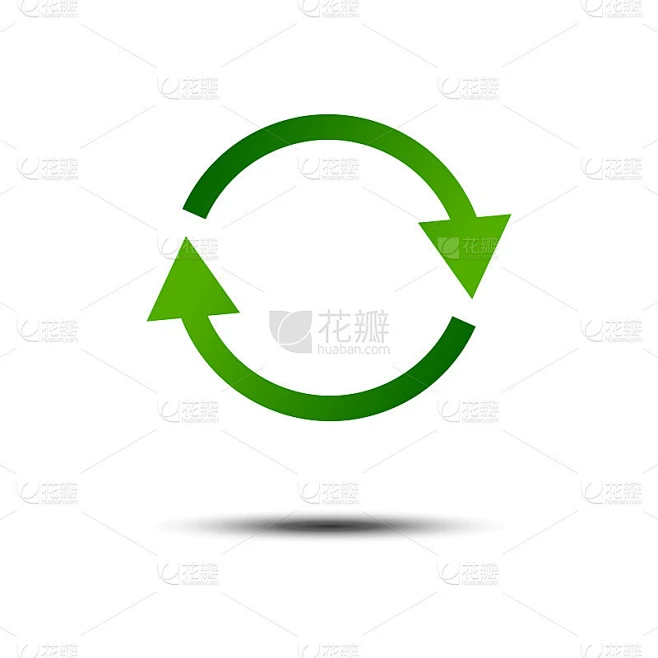 回收再利用图标矢量标志模板插图设计EPS 10。素材-花瓣网