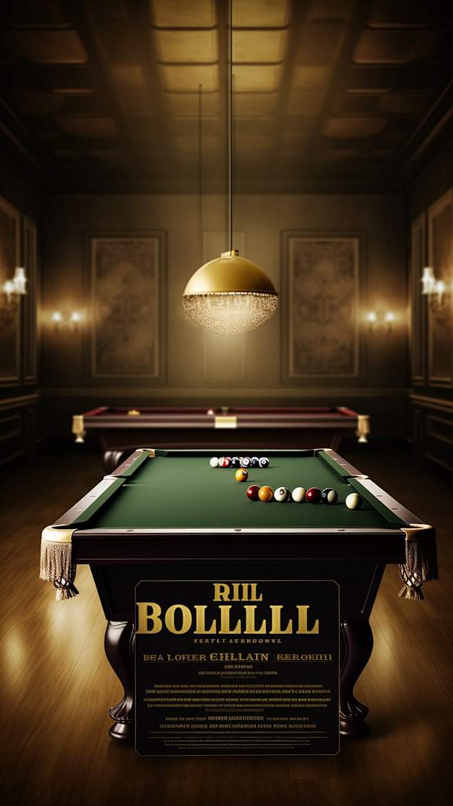 sistercai_One_billiard_hall_poster_discount_dark_gold_style_d5afae44 ...