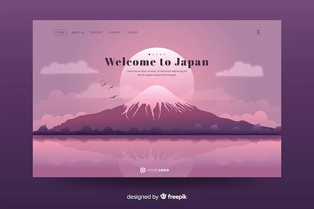 (源站可下源文件)欢迎来到日本登陆页面设计/Welcome to japan landing page design - 嗨素材 - 免费的 ...