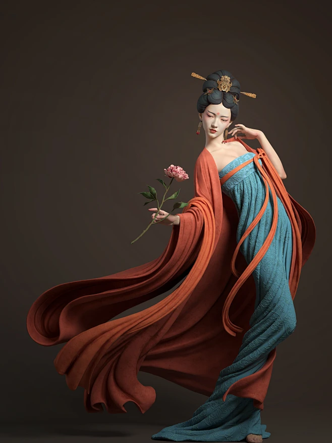 丽人行, Qi Sheng Luo : I design this statue because I love traditional art ...