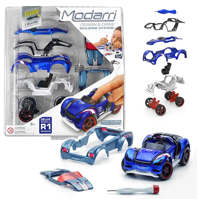 Modarri Deluxe R1 Roadster Modular Building System in Orange/Blue-花瓣网