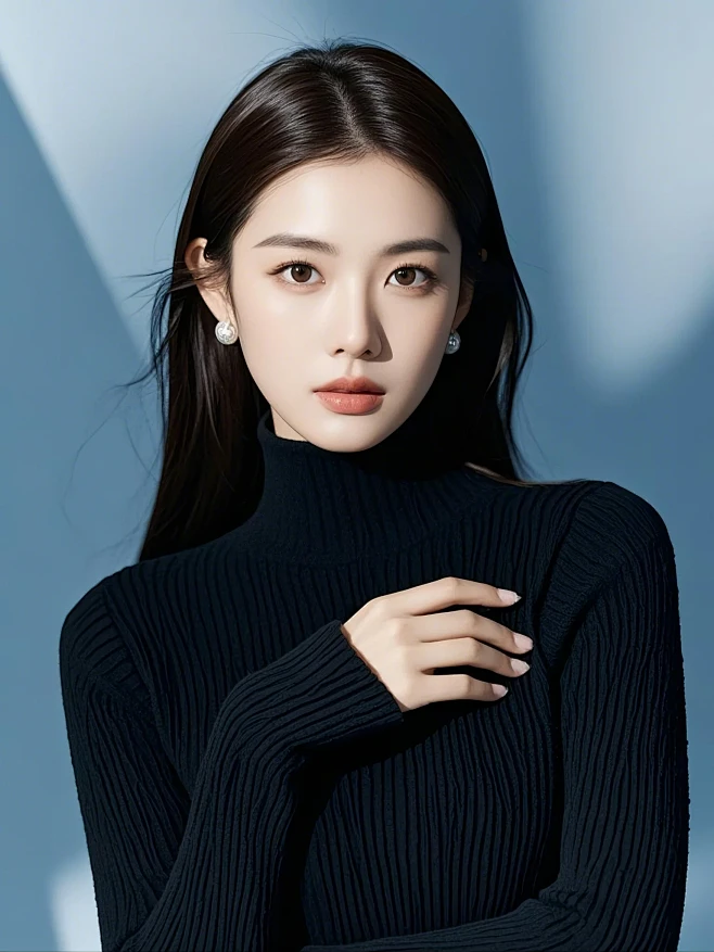 MJ AI 生成 摄影人像 模特 3-花瓣网