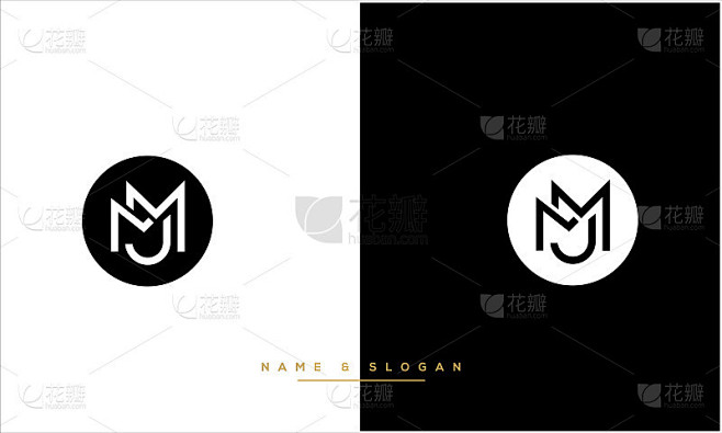 JM,MJ抽象字母标志组合