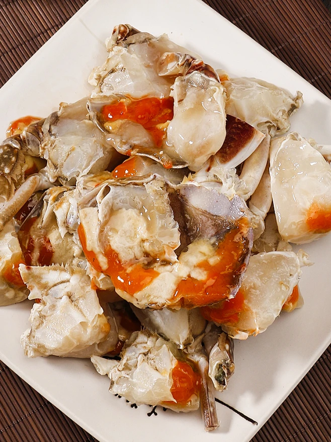 宁波海鲜 醉蟹红膏呛蟹块 梭子蟹生腌蟹股 炝咸蟹膏 罐装即食650g-tmall.com天猫-花瓣网