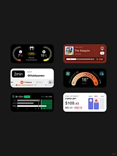 Interactive iOS Widgets Concept-花瓣网