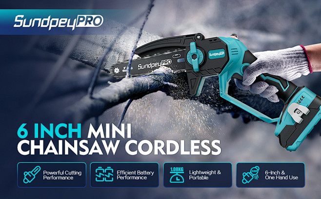 Mini Chainsaw Cordless