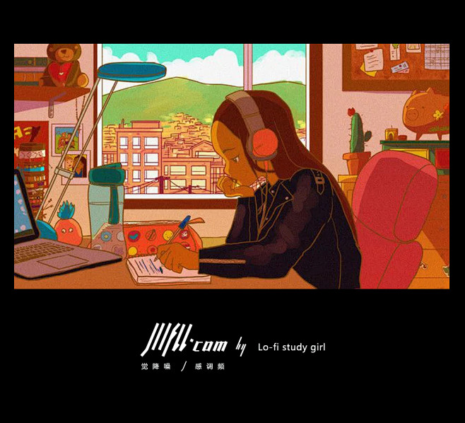 jiifll-2021-lo-fi study girl-cos-cosplay-K12-书房-书本-办公室-地域-季节-学习-宠物-室内设计 ...