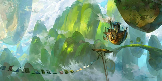 steam boat, Albert Lledo : steam boat by Albert Lledo on ArtStation.-花瓣网